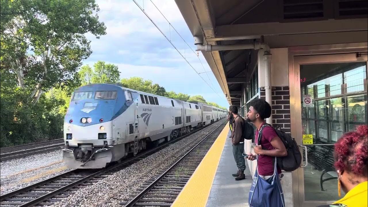 Amtrak CONO Inbound 58 Passing Flossmoor - YouTube