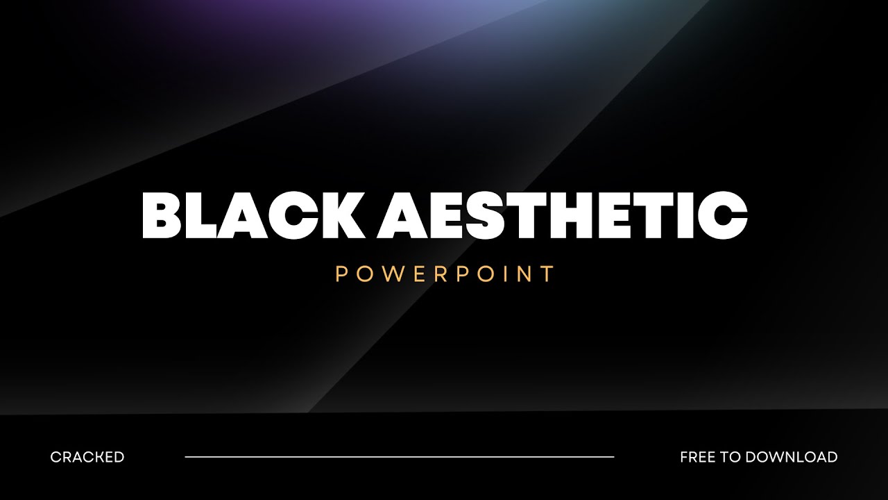 Black Aesthetic Powerpoint - Cracked free Version - YouTube