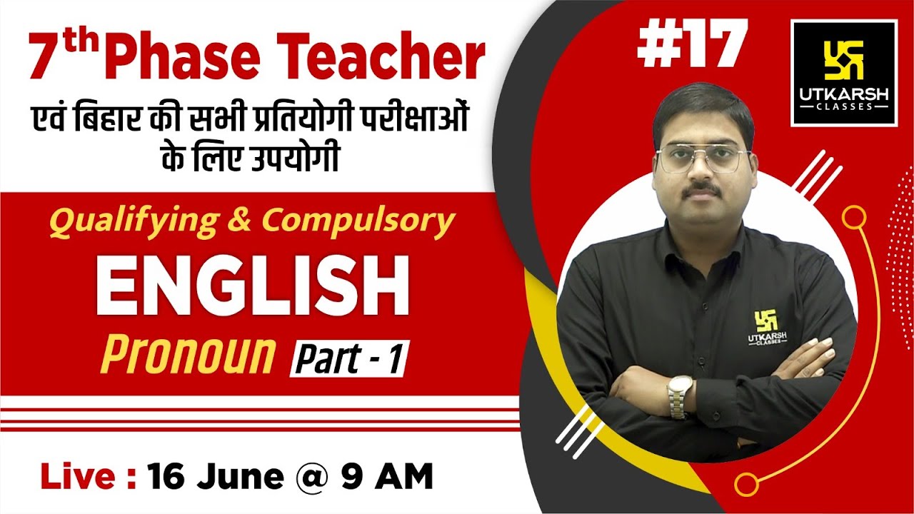 Pronoun (Part - 1) | English Class #17 | Bihar 7th Phase Teacher | Important Question| Dharmesh ...