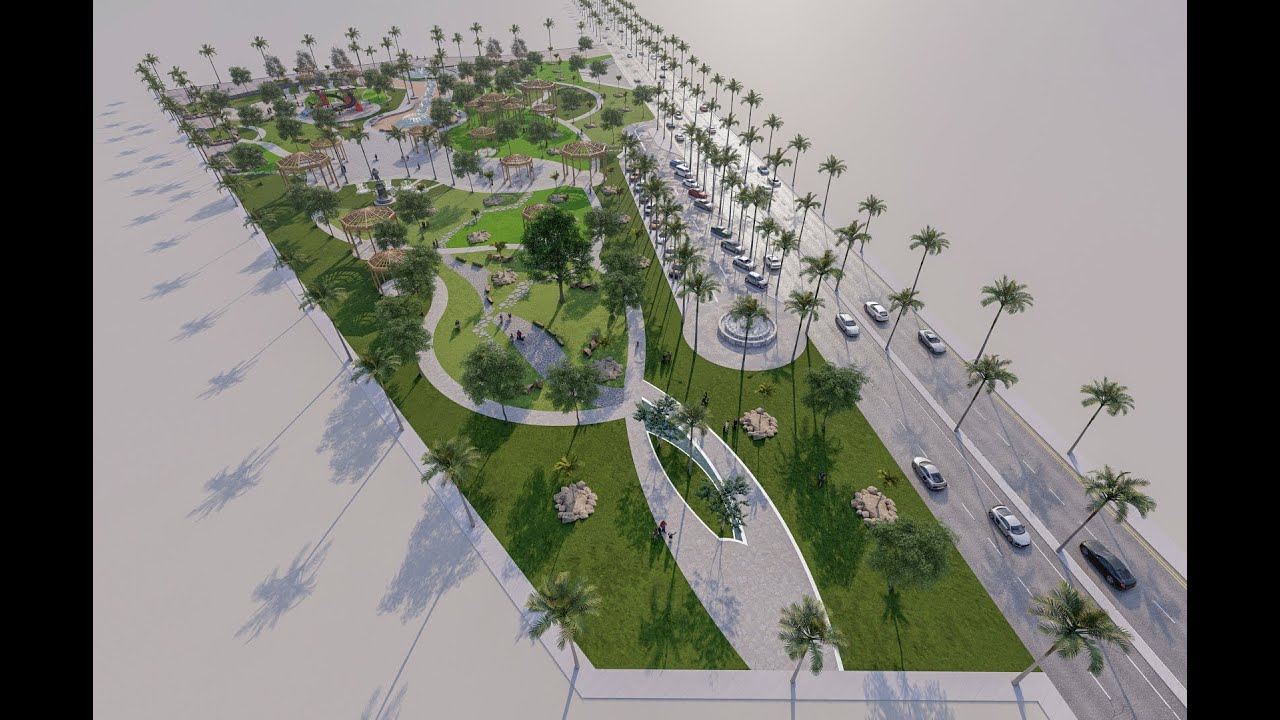 public park/landscape design 3d animation - YouTube