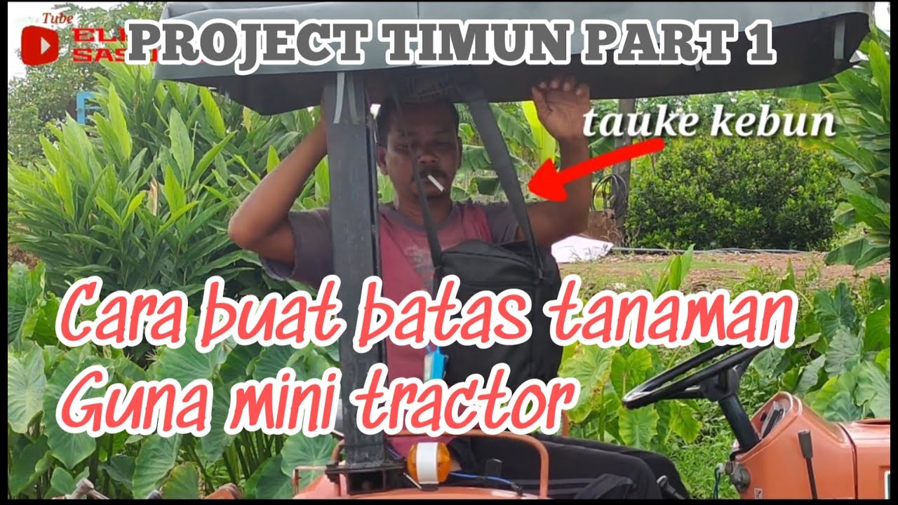 Cara buat batas tanaman guna mini tractor. . PROJECT TIMUN PART 1 - YouTube