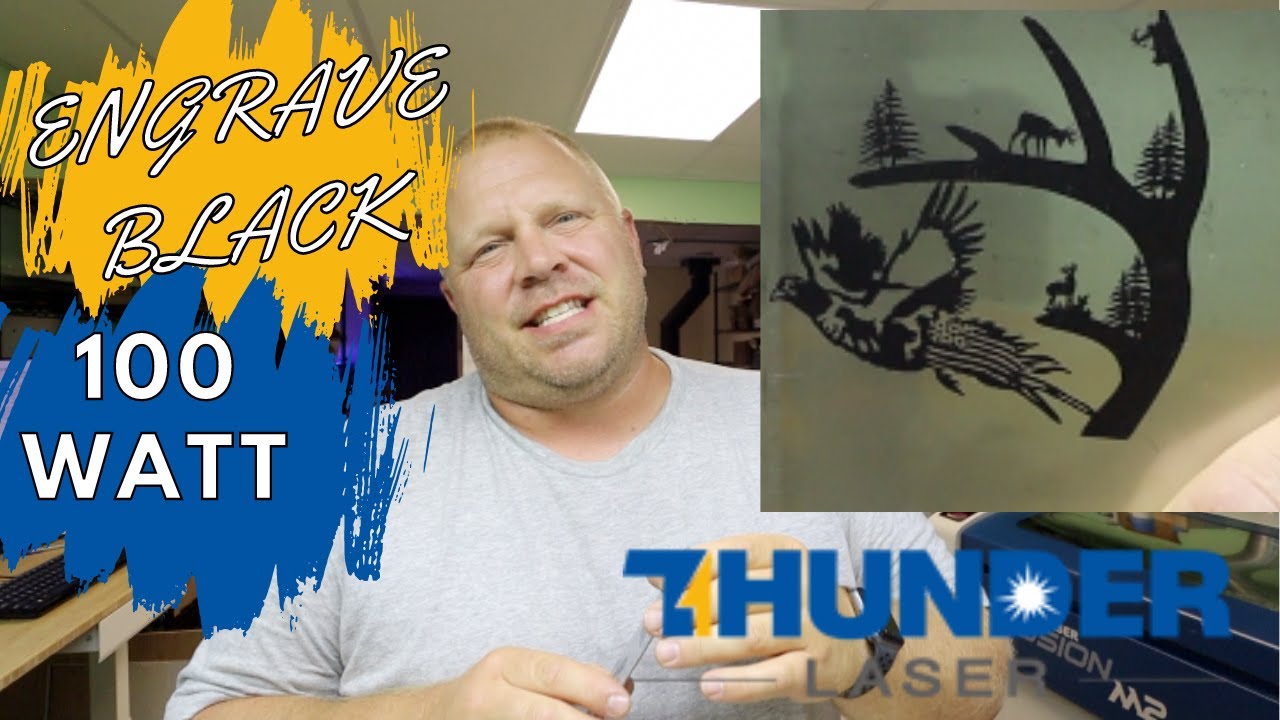 How to Laser Engrave BLACK on Stainless Steel with 100 Watt Laser - YouTube