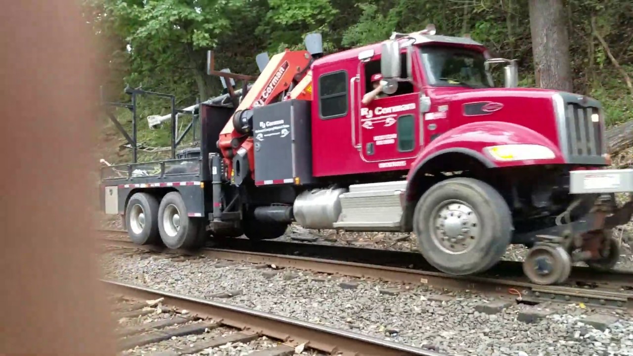 Hi-Rail Boom Truck - YouTube
