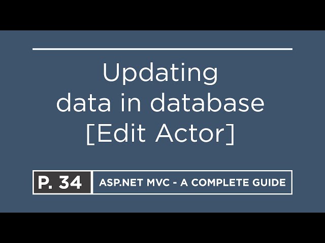 Updating Related Data With The Entity Framework In An Asp