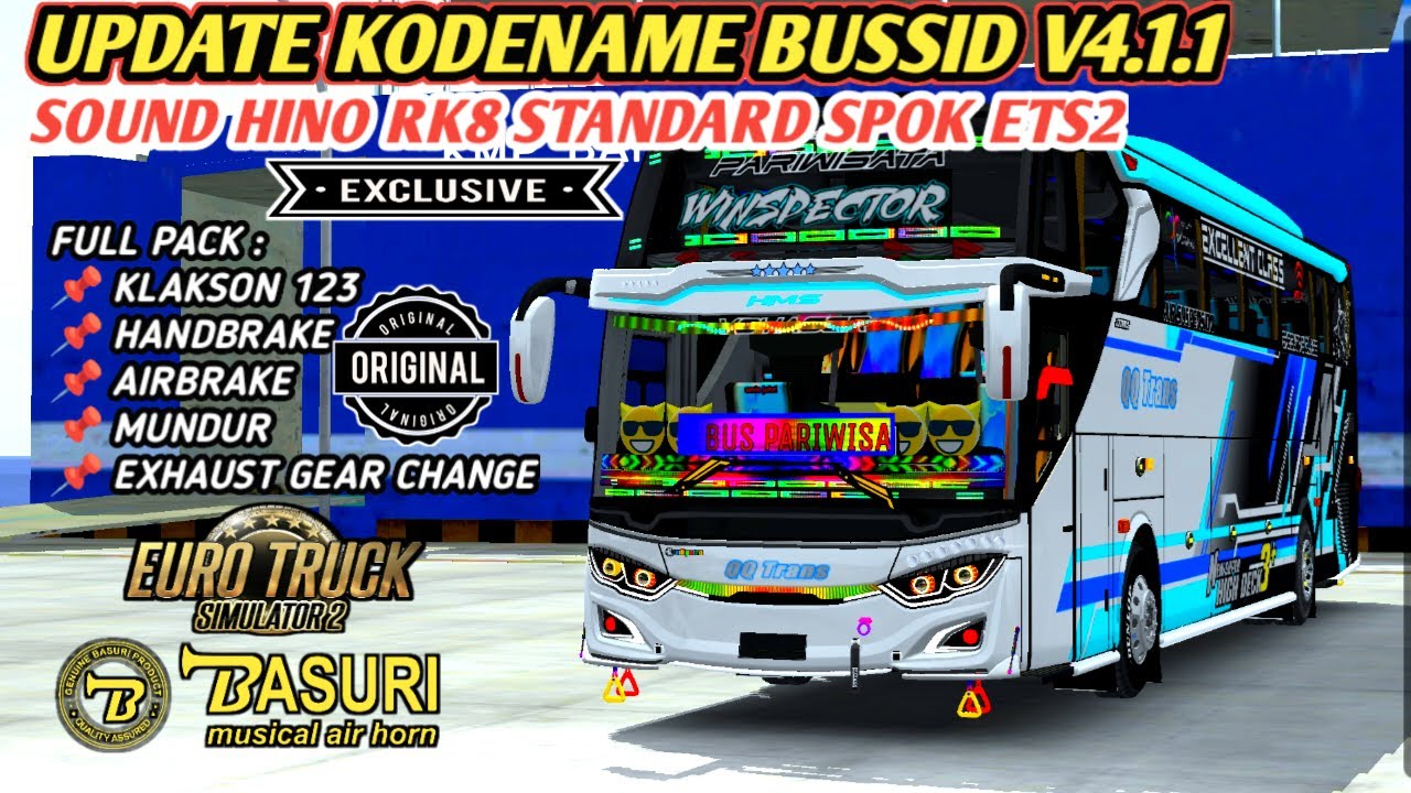 BUSSID V4.1.1 🔥🐍 KODENAME SOUND ENGINE HINO RK8 STANDARD SPOK 💨 TELOLET ...