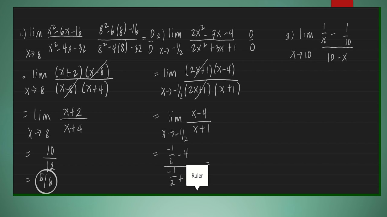 Limit Examples 2 - YouTube