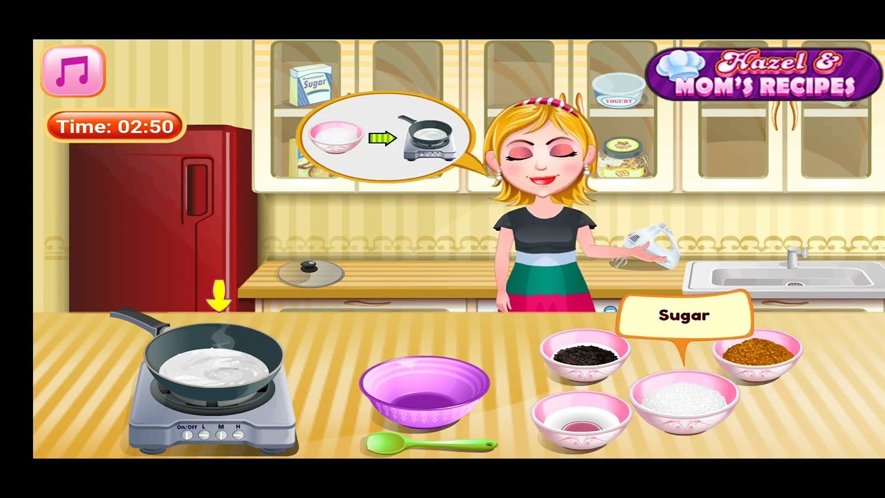 Playing hazel and mom's recipes parfaits - YouTube