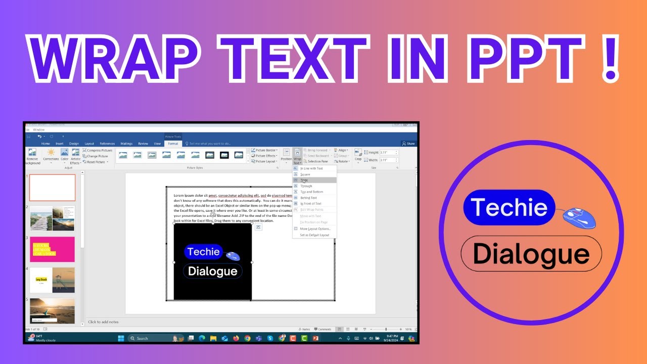 How to Wrap Text in PPT - YouTube