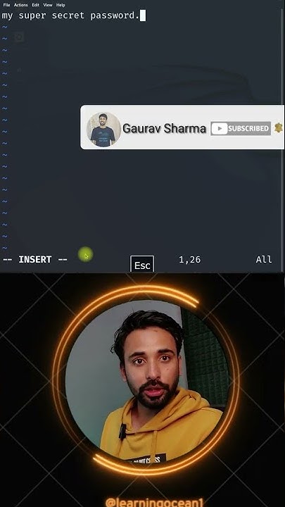 Improve Your Productivity - Create Encrypted File Using Vim #shorts - YouTube