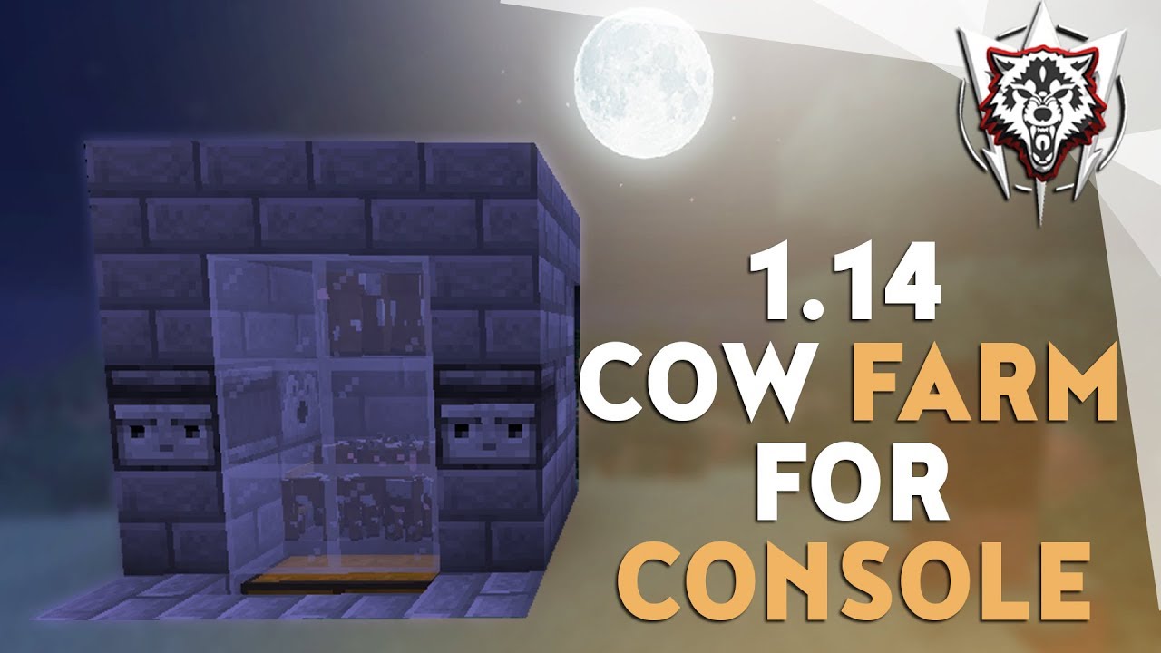 Automatic Cow/Pig Farm for Console - 1. 14 Minecraft Tutorial - YouTube
