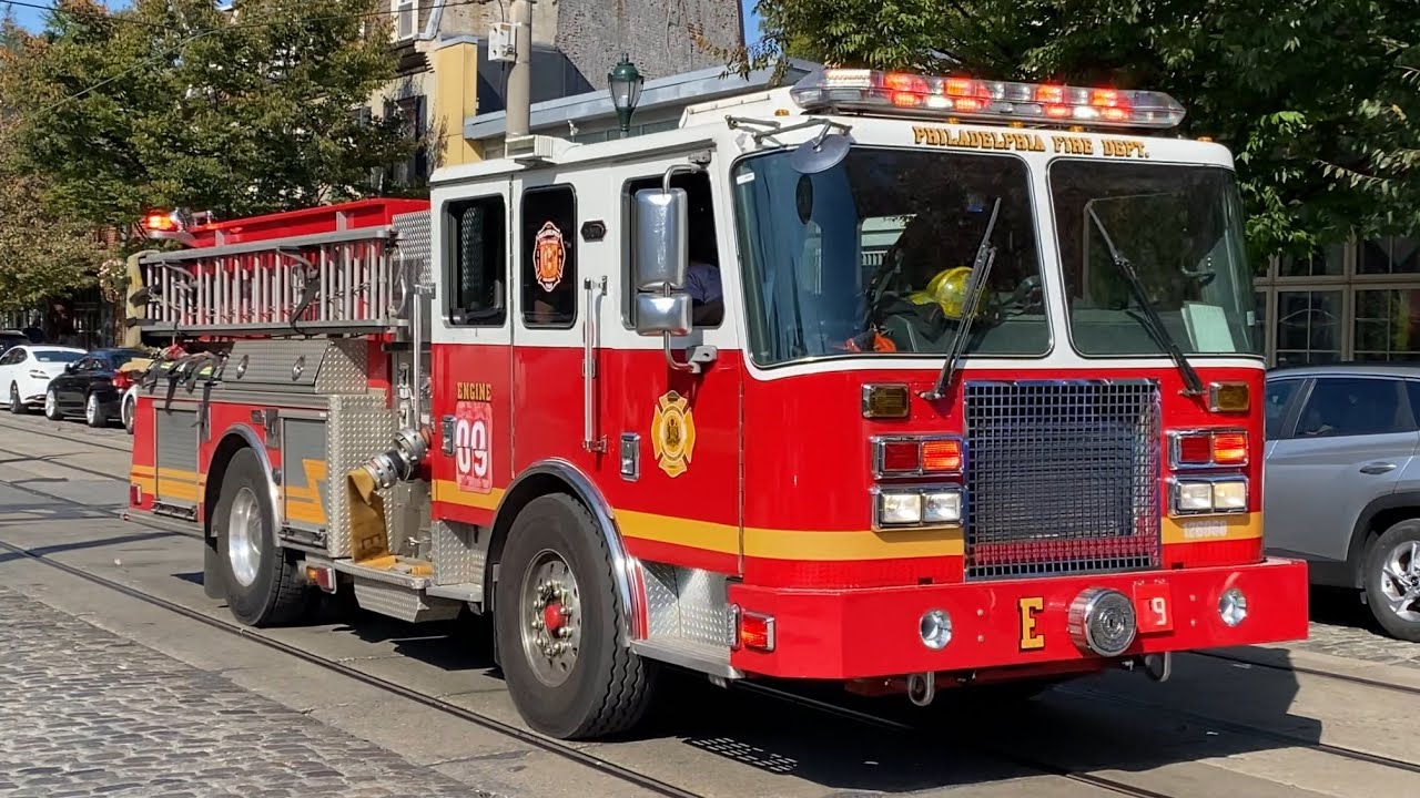 ⁴ᴷ *** New Reserve Engine *** Philadelphia Fire Department Engine 9 ...