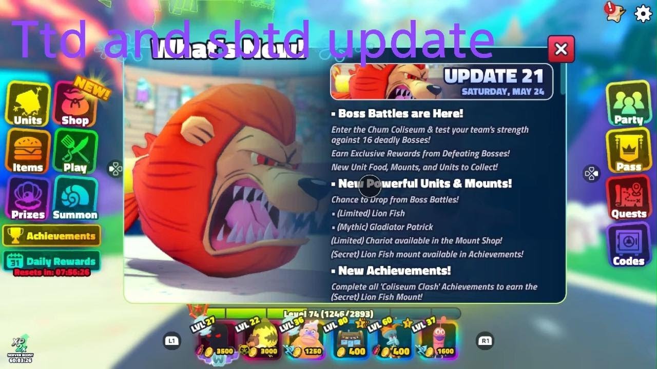 Sbtd and ttds newest update - YouTube