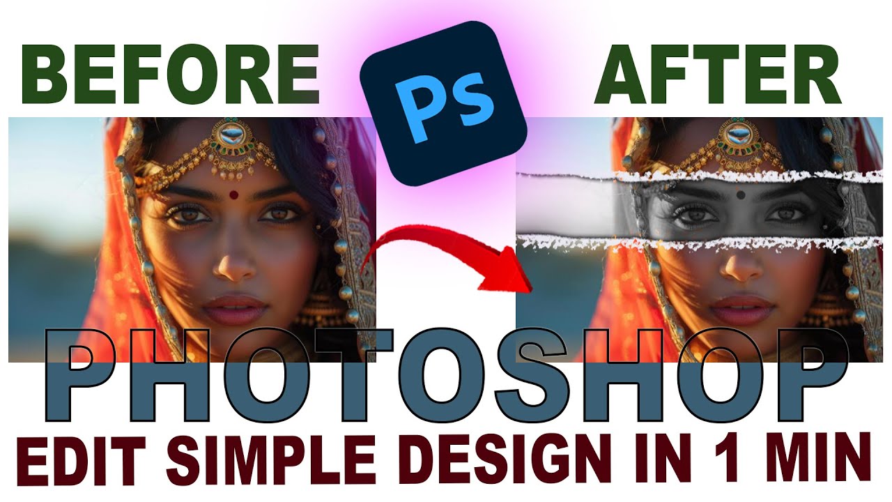 Photoshop | Simple Attractive design Create from Photoshop | How to ...