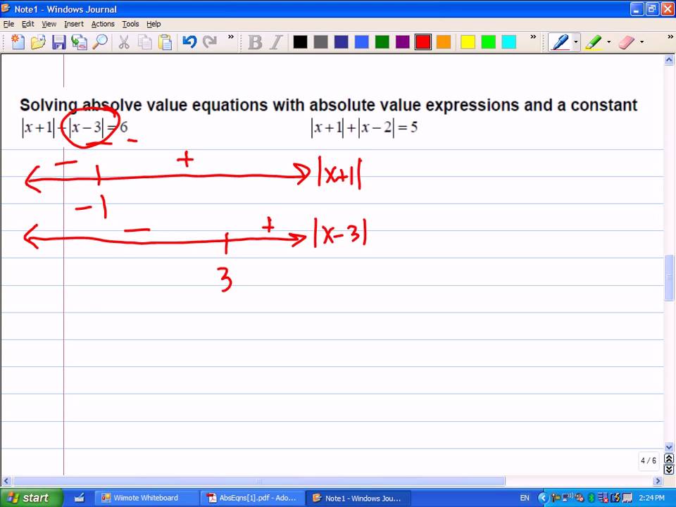 Mr Joyce Math 11 - Solving Absolute Value Equations III - YouTube