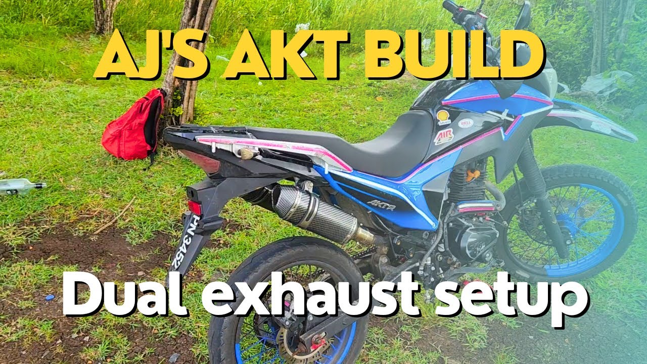 AJ's dual exhaust built for his AKT 250 Dragon | Storyboy Vlogs - YouTube