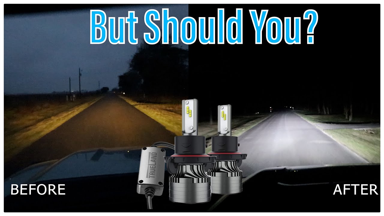 Upgrading our Ford F250 to Trueland LED Headlight Bulbs WITH Before and ...