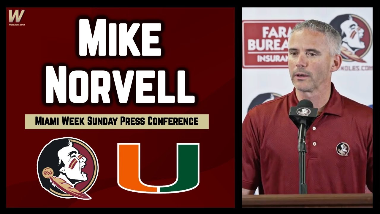 Mike Norvell Press Conference Miami Week | Duke Recap | FSU Football ...