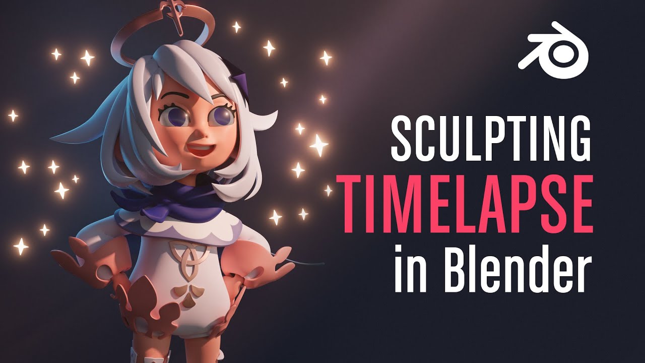 How I made Paimon in 3d - Genshin Impact Fanart Blender 2.92 Timelapse ...