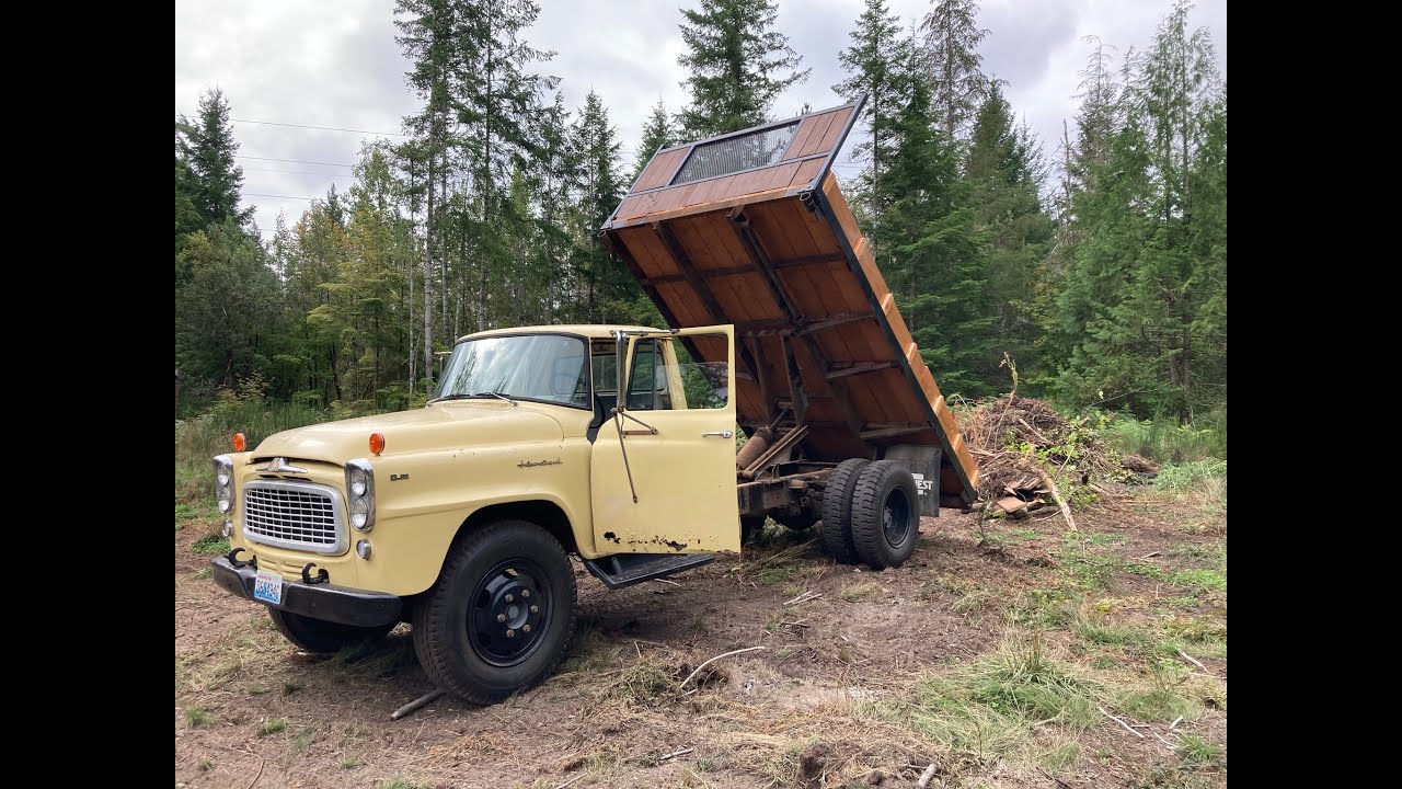 1960 International Harvester B180 Flatbed Dump Replacing Deck Boards ...