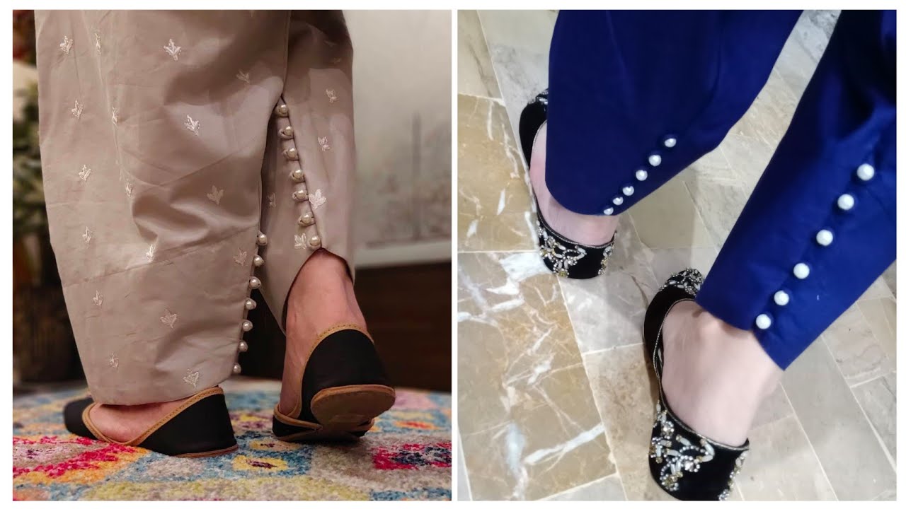 Simple and Elegant Shalwar Design with loops moti Shlwar cutting ...