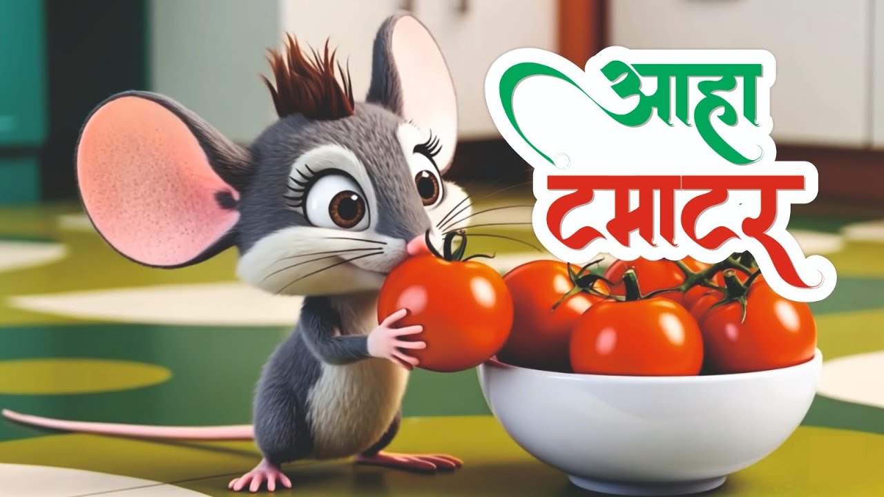 आहा टमाटर - Aaha Tamatar Bade Mazedar - Nursery Rhymes and Kids Song in ...
