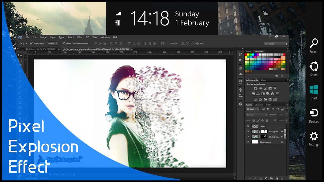 Skynet.Enterprise™ - Pixel Explosion Effect | Photoshop | Fast - YouTube