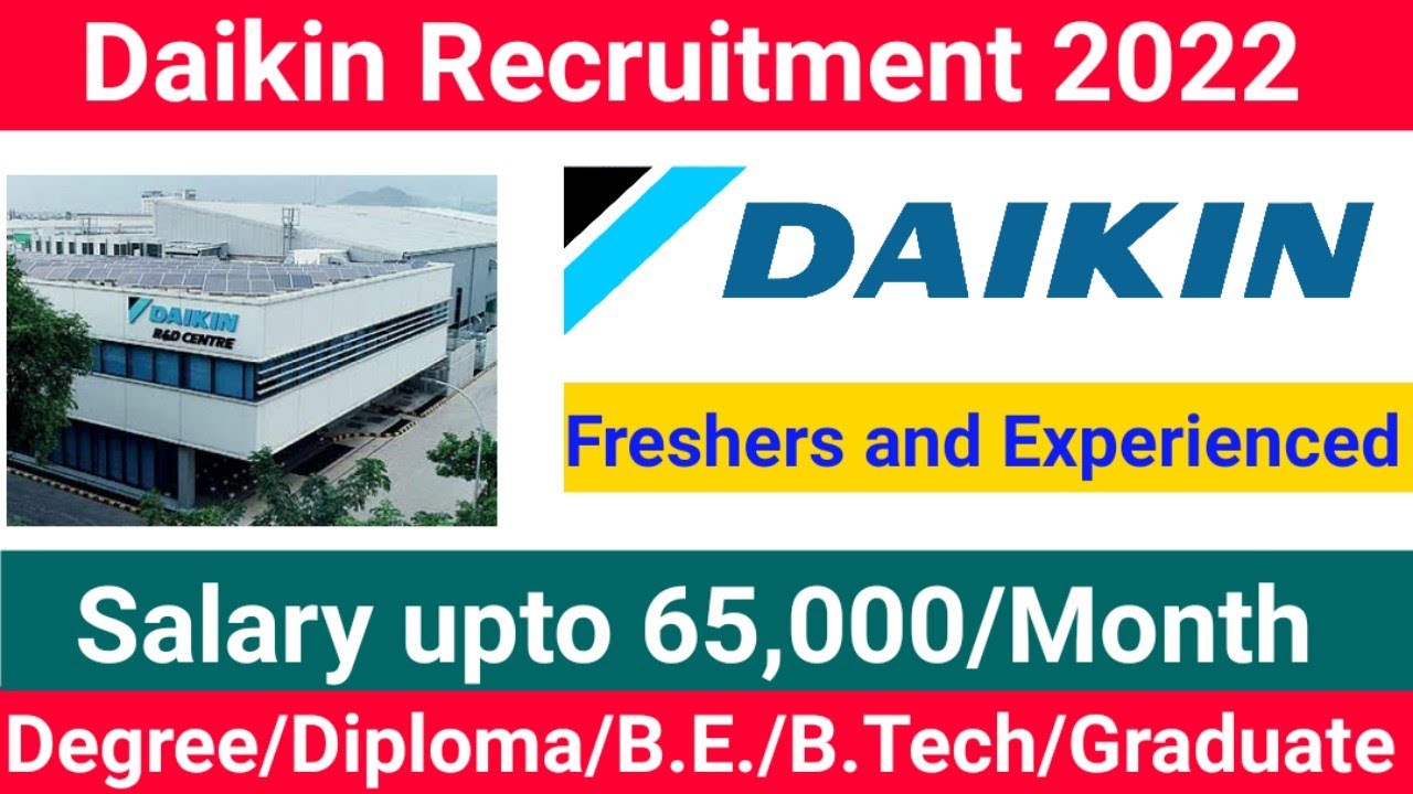 Daikin Company Jobs 2022 | mechanical engineering jobs | HVACl jobs ...