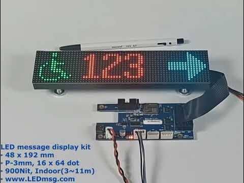 Industrial LED text message display sign board by RS232/TTL Ethernet ...