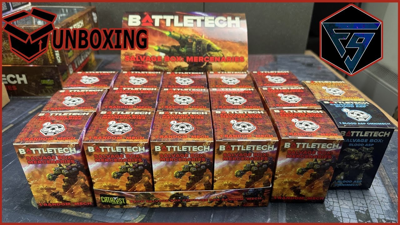Unboxing 15 Battletech Mercenaries Salvage Boxes - YouTube