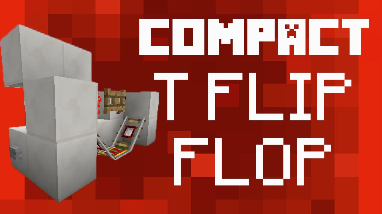 How to Make a Compact T-Flip Flop IN MCPE and MC - YouTube