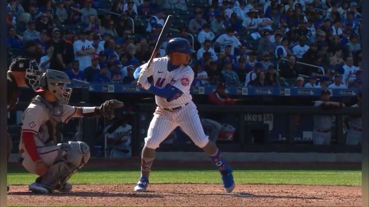 Francisco Lindor hitting right handed. Big swing in slow motion. - YouTube