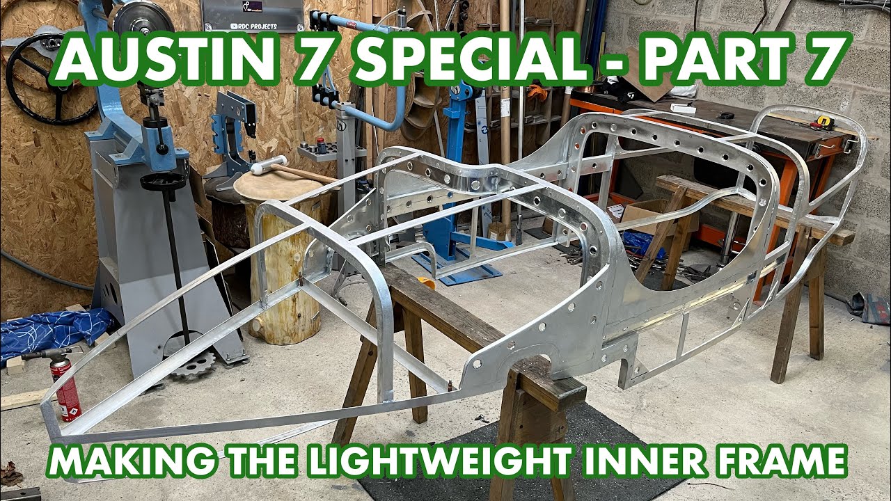 Austin 7 special - part 7 - making the lightweight inner frame - YouTube