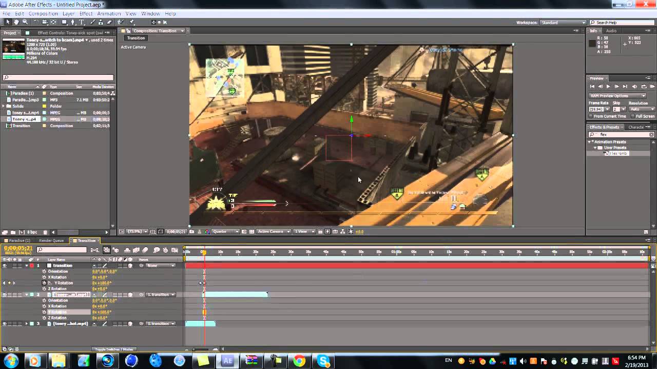 Adobe After Effects Tutorial: 3D Flip Transition - YouTube