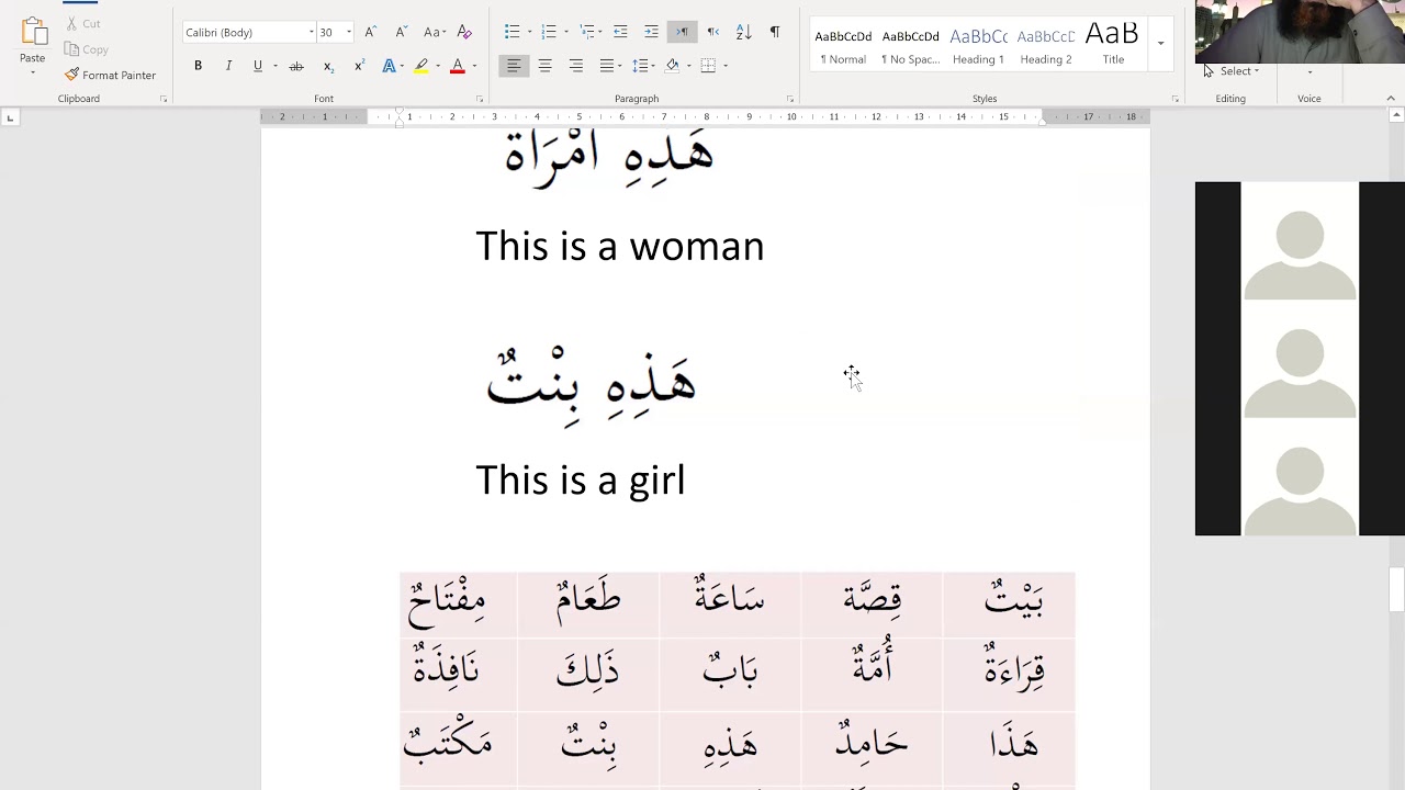 05 - Classical Arabic - Ism - Gender - YouTube