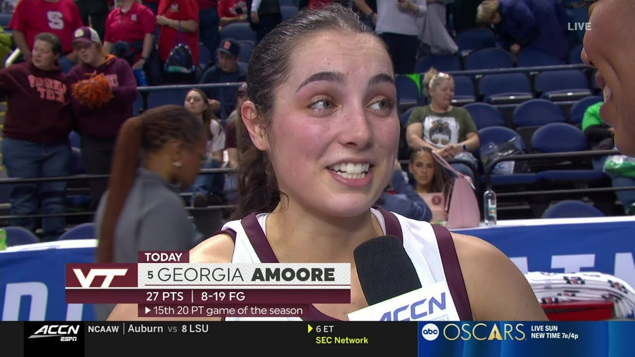 😂 "Get My Head Out Of My Butt" - Georgia Amoore After #1 Virginia Tech ...