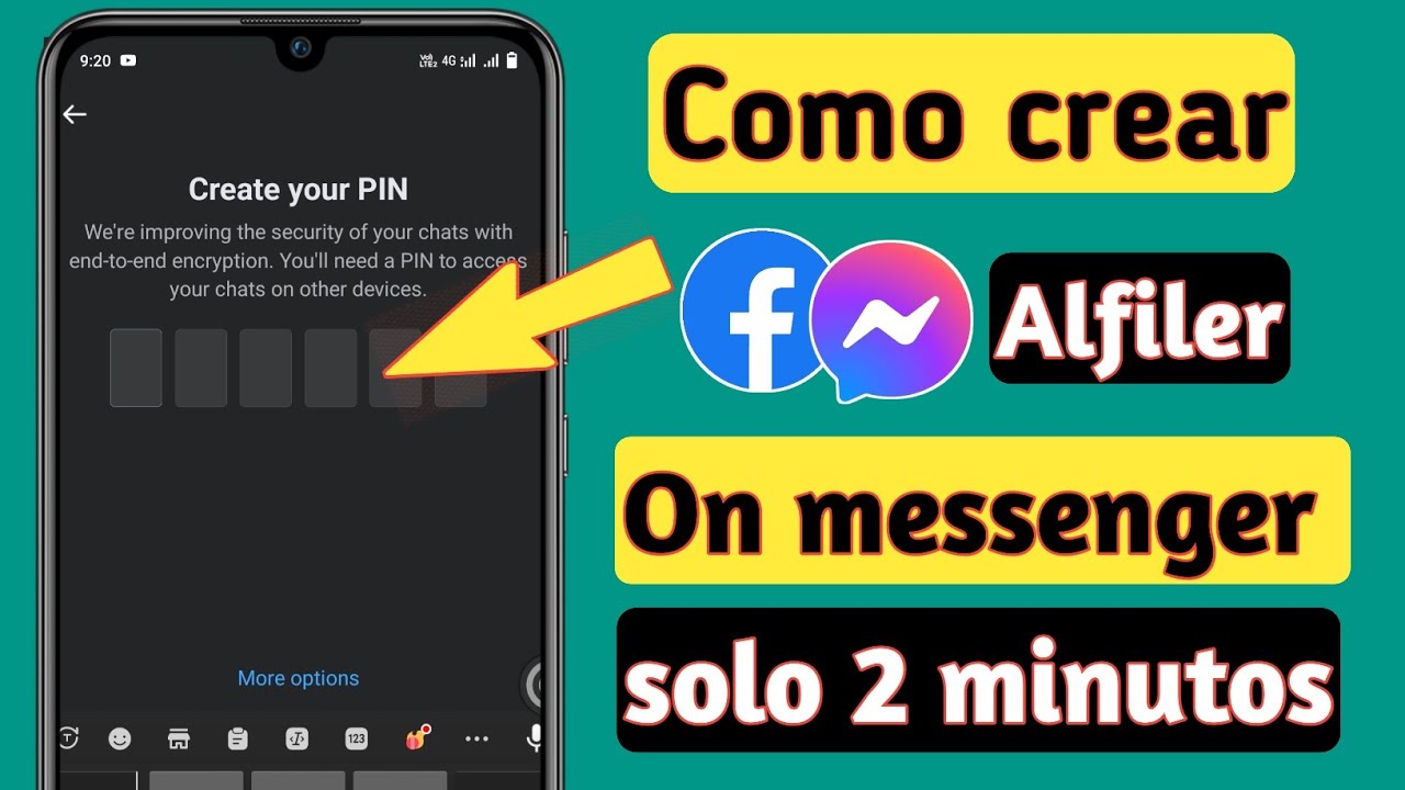 Cómo crear pin en facebook messenger 2024 -. Crear pin facebook lite - YouTube