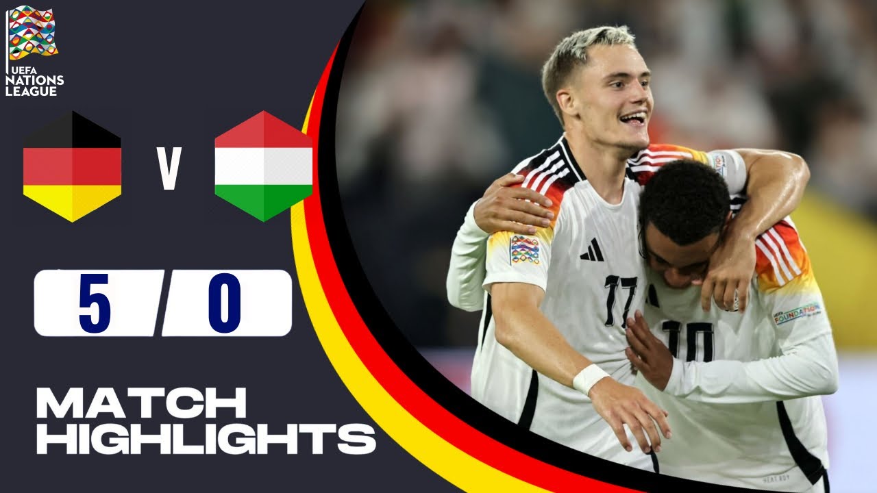 Deutschland Ungarn | 5-0 | Zusammenfassung | Nations League 2024-25 ...