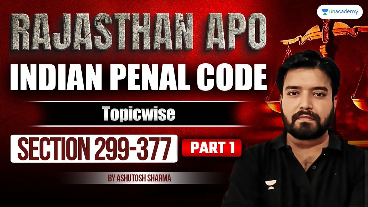 Rajasthan APO Complete IPC Section 299-377 | Ashutosh Sharma - YouTube