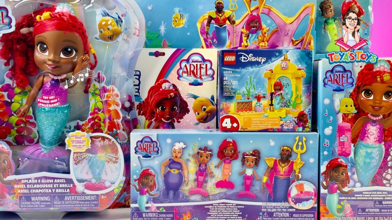 Unboxing and Review of Disney The Little Mermaid Toys Collection - YouTube