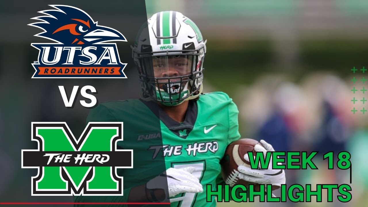 12/19/2023 UTSA Roadrunners VS Marshall Thundering Herd - NCAA Football ...