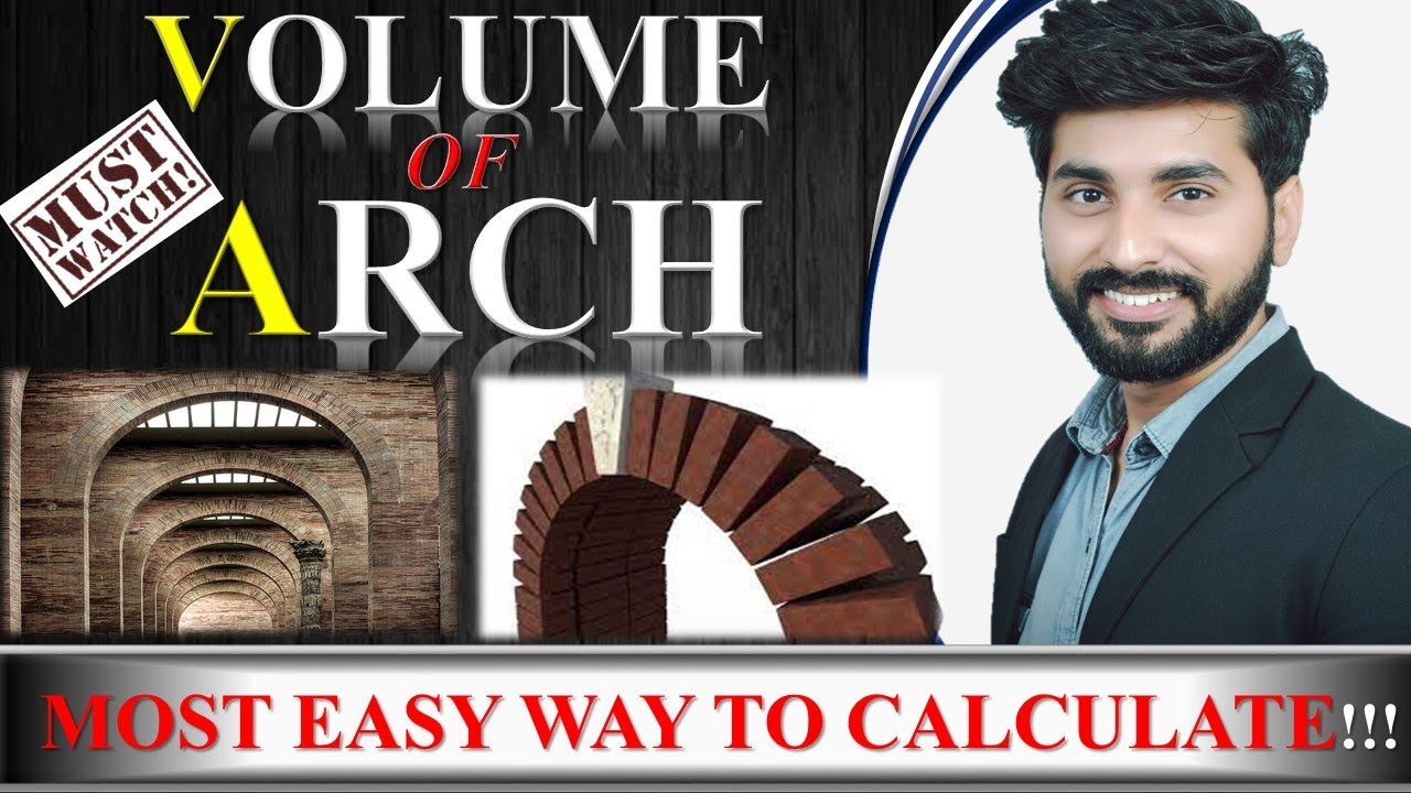 CALCULATION OF ARCH VOLUME BY CIVIL GURUJI - YouTube