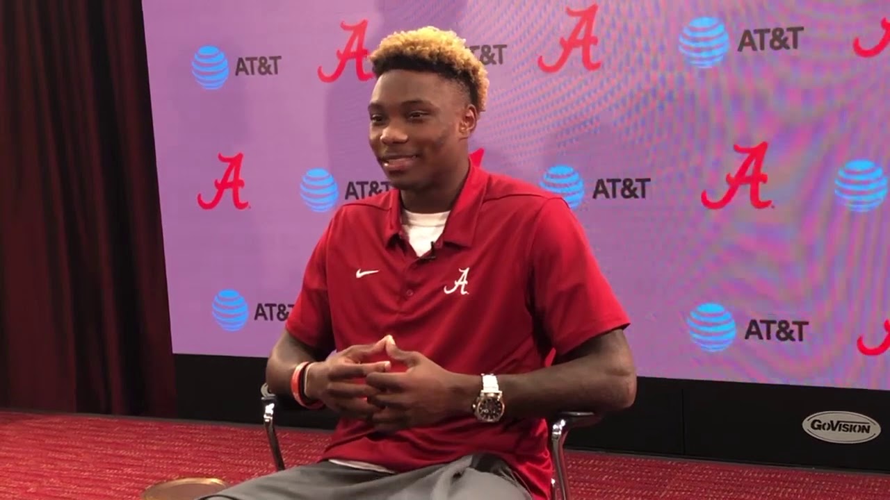 Henry Ruggs III talks to the media before Alabama's matchup with LSU ...