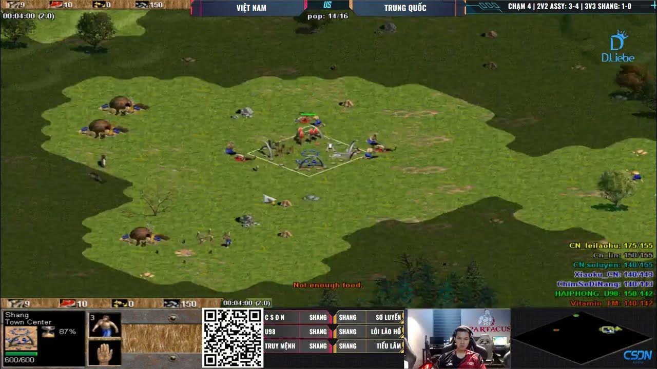 Csdn, U98, Truy Mệnh vs China | 3vs3 Shang | AOE 16/08/2024 - YouTube