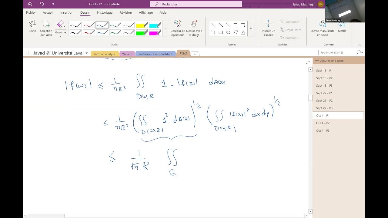 Advanced Course II: Reproducing Kernel Hilbert Space of Analytic Functions Lecture 4: Part 1 ...