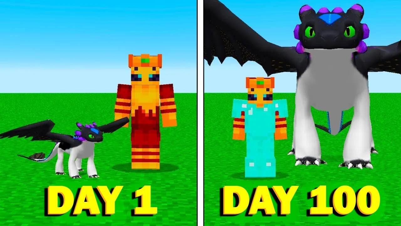 I Survived 100 Days With How to Train Your Dragon Creatures in ...