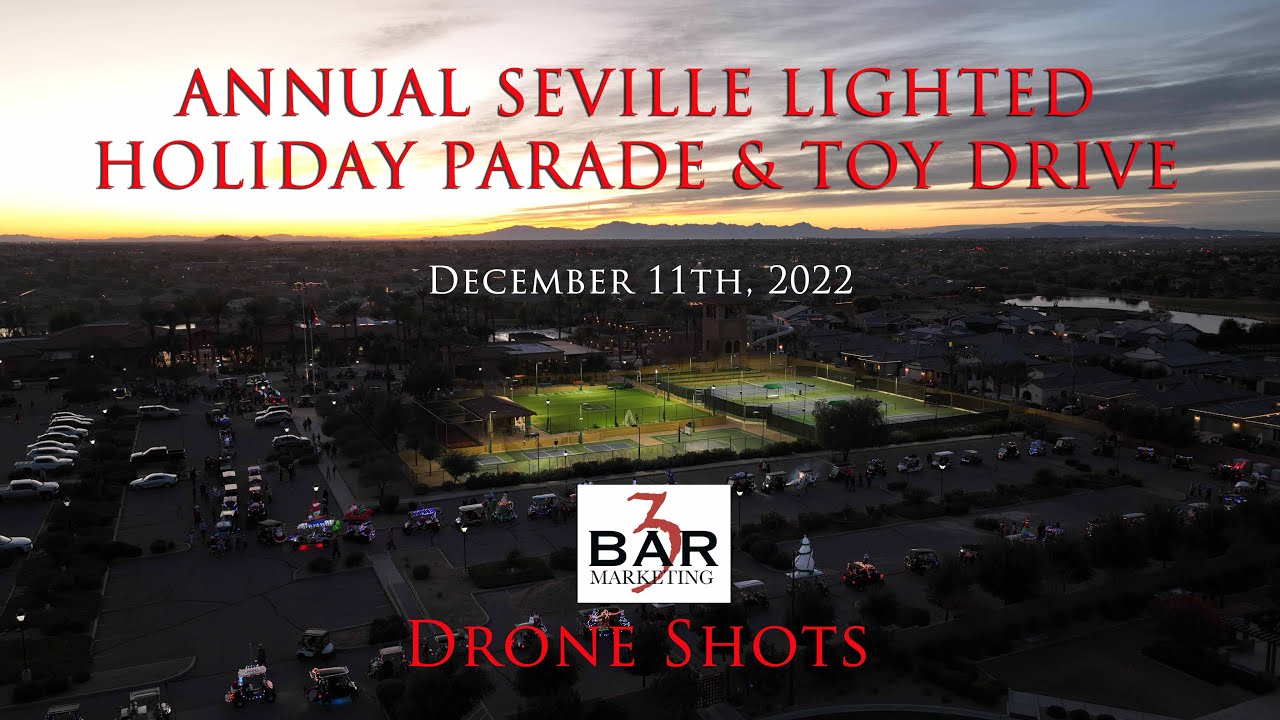 Seville Lighted Holiday Parade and Toy Drive - Gilbert, Arizona DRONE ...