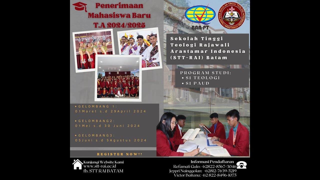 IBADAH PELANTIKAN PANITIA PENERIMAAN MAHASISWA BARU T.A 2024/2025 STT ...