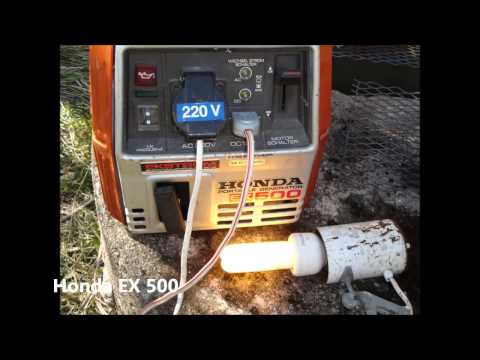 Honda EX 500 agregaatti - YouTube