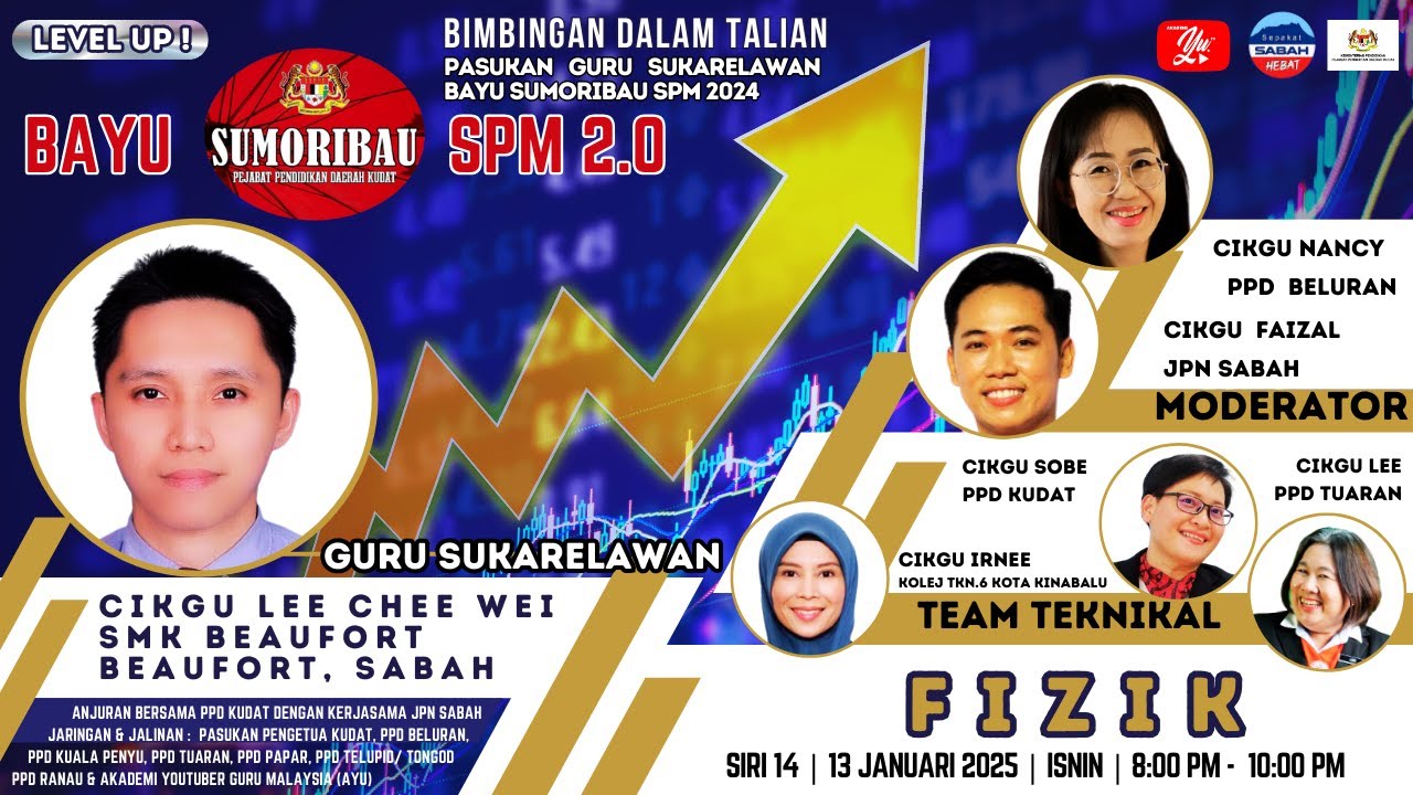 🔴 [LIVE] BAYU SUMORIBAU SPM 2.0 SIRI 14: FIZIK OLEH CIKGU LEE CHEE WEI, SMK BEAUFORT, SABAH ...