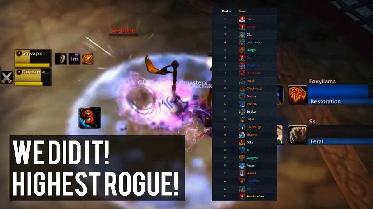 WE HIT RANK 1 ROGUE IN 2v2! (High ranked double rogue PvP) - YouTube